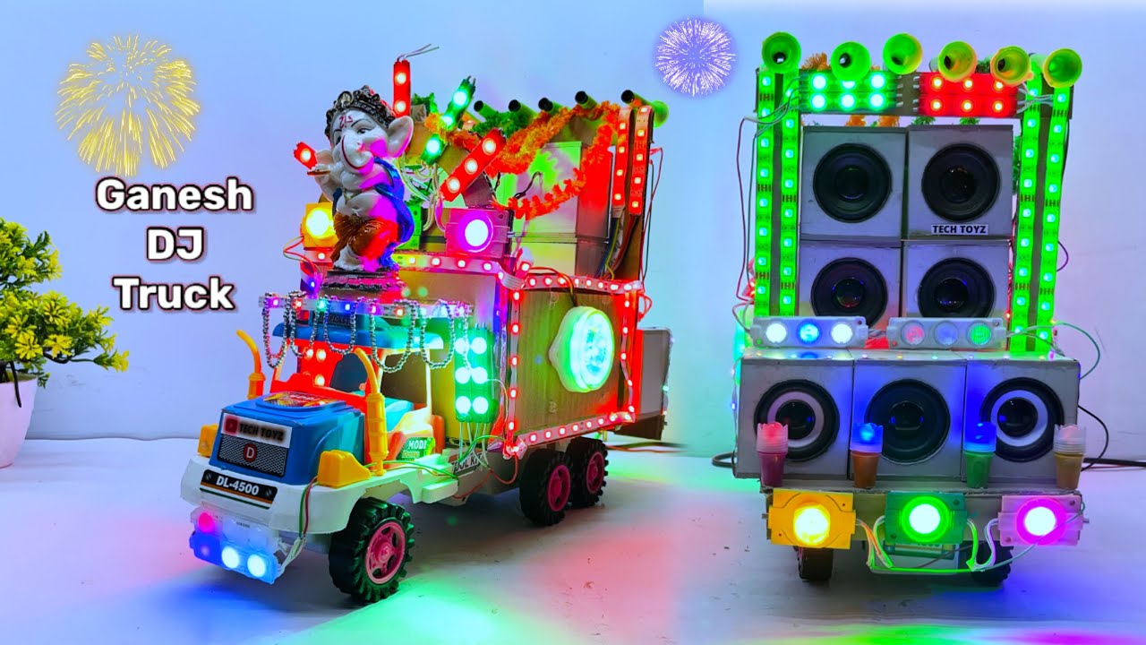How to make dj truck at home dj truck loading cardboard mini dj small ...