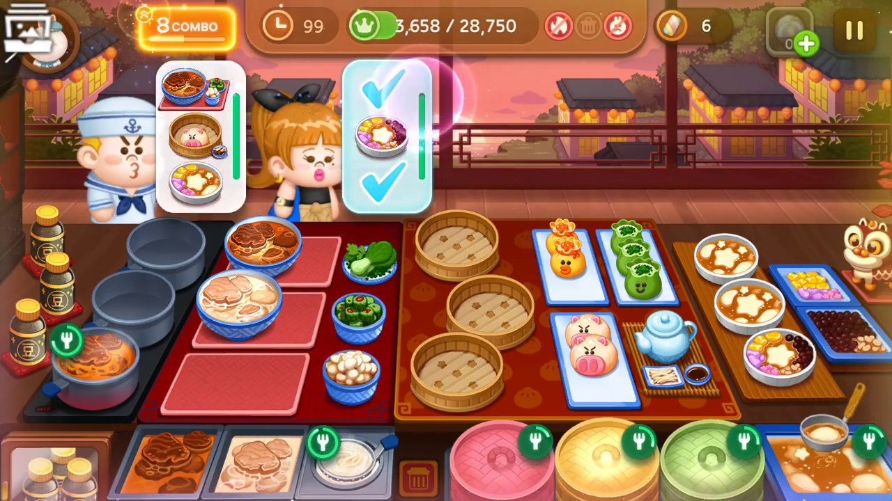 Line chef Stage 39-3 Taiwan dish : 32,121 Point 65 Combo without miss ...