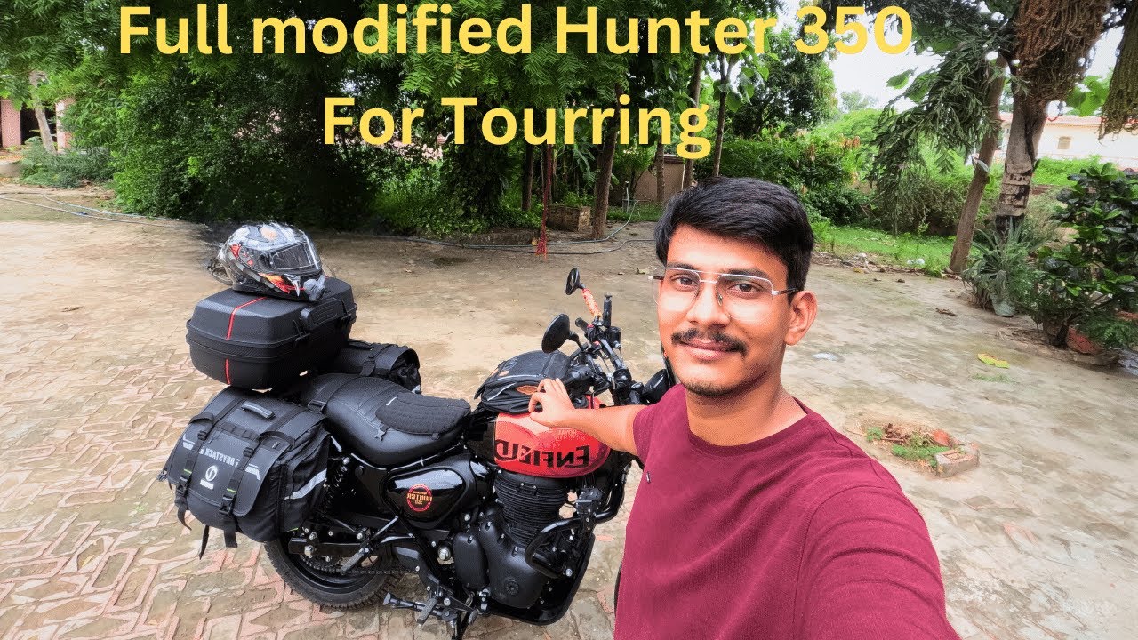 Fully modified Hunter 350 for touring || Hidden charger || Review - YouTube