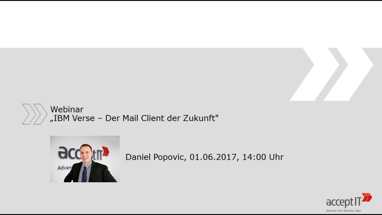 Webinar "IBM Verse - der Mail Client der Zukunft" - YouTube