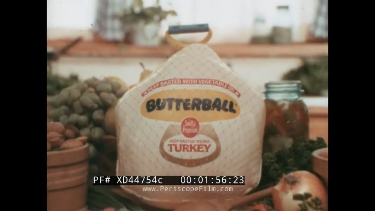 SWIFT BUTTERBALL TURKEY 1980s TV COMMERCIAL THANKSGIVING DINNER ...