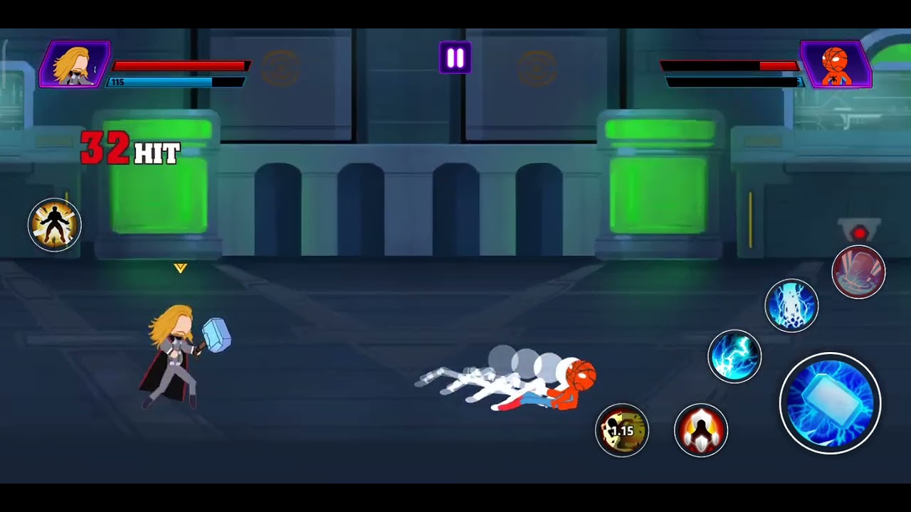 thor vs super heroes (stickman fight game) - YouTube