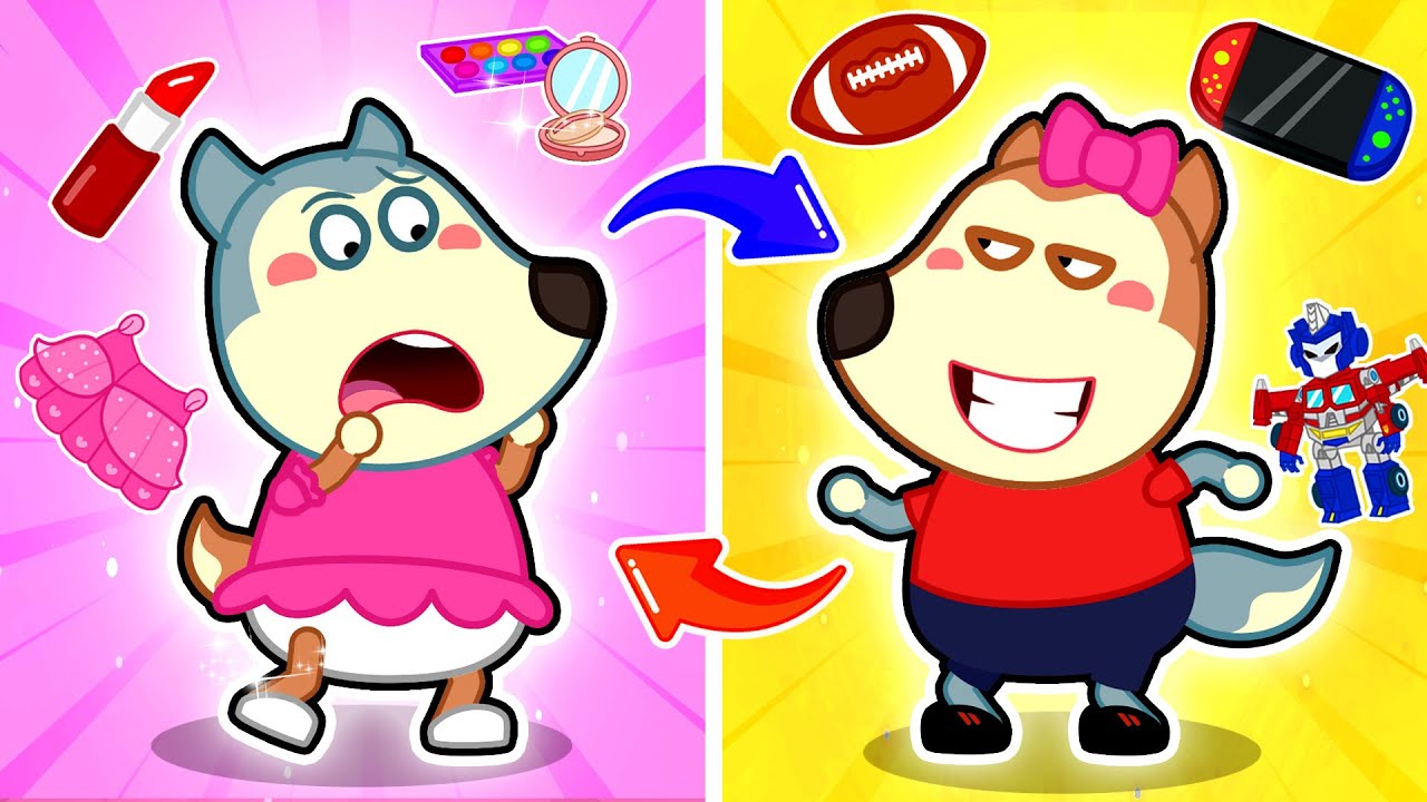 Familia Wolfoo Español | WOLFOO VS LUCY INTERCAMBIAN CUERPOS - Dibujos Animados Educativos - YouTube