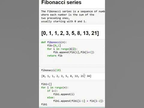 Interview Question Fibonacci Series #fibonacci #pythonforbeginners #shorts #viral - YouTube