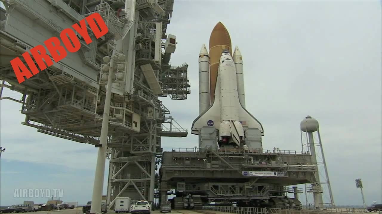 Space Shuttle Atlantis Rollout STS-125 (2008) - YouTube