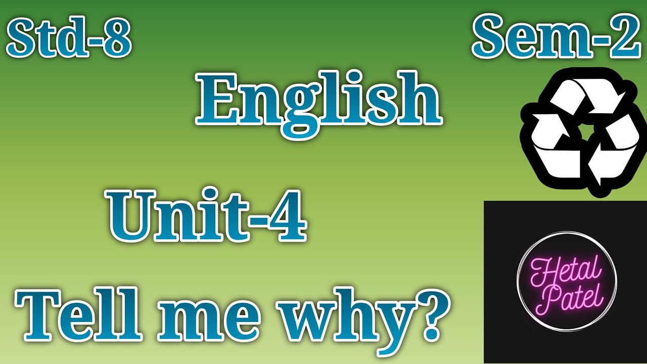 Std-8 English Sem-2 Unit-4 Lecture-1 - YouTube