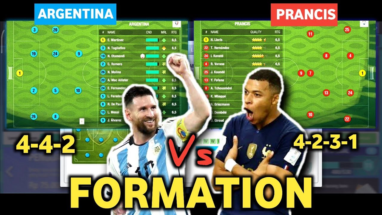 Formasi 4 4 2 Argentina Vs 4 2 3 1 Prancis Bagusan Mana Top Eleven