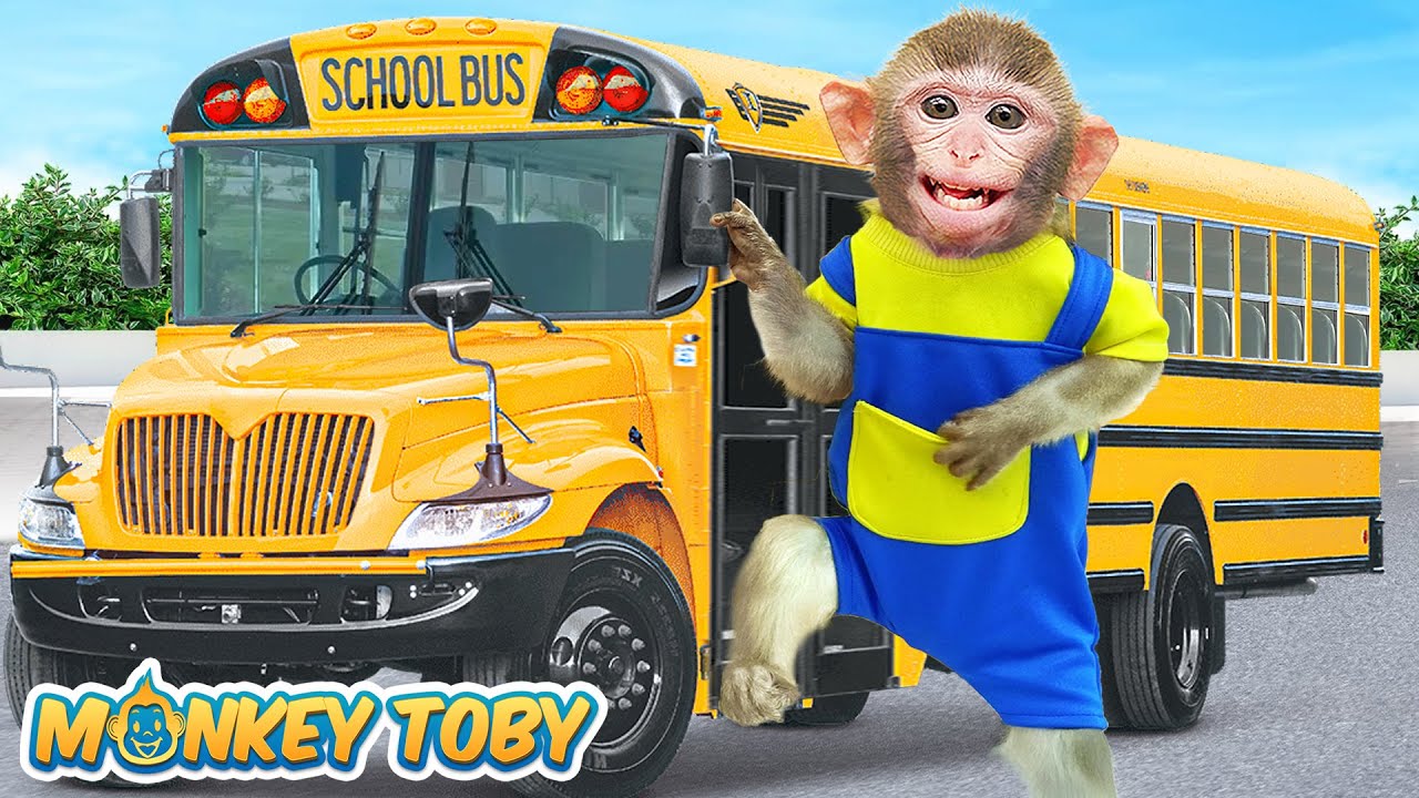 Monkey Toby gets trouble on the School bus | MONKEY TOBY ANIMAL - YouTube