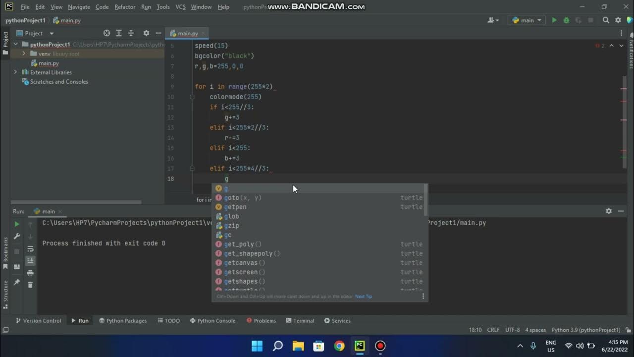 Python cu Mihai #2 - cum sa creezi o spirala RGB in 5 minute - YouTube