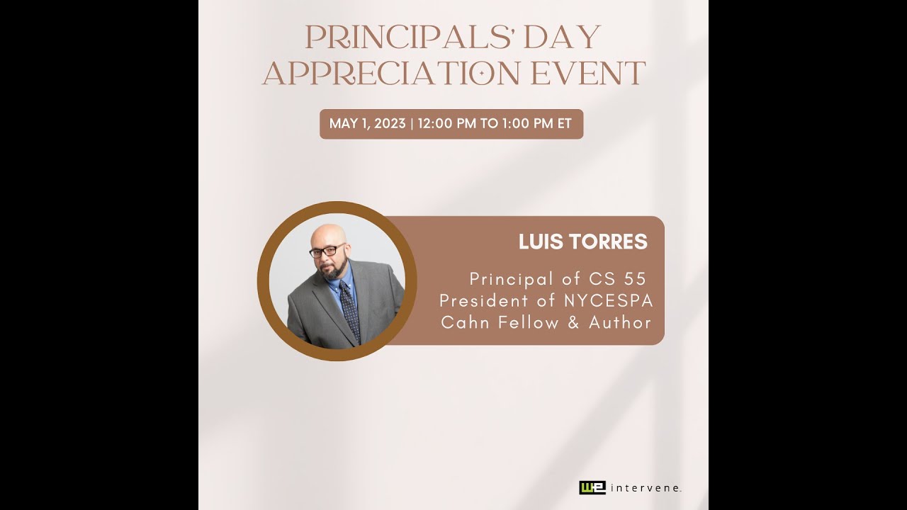 Principal Luis Torres | Principals' Day 2023 - YouTube