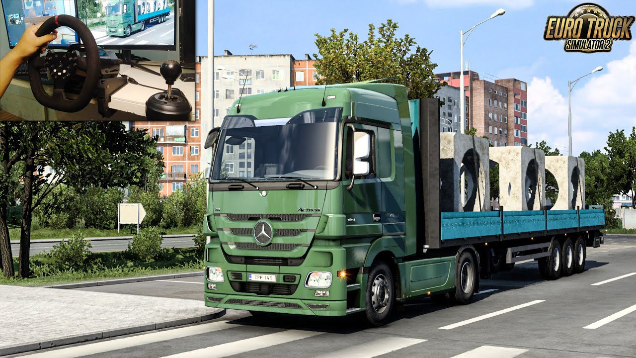 Mercedes-Benz Actors Delivery Concrete Cube to Vyborg [1.48] | Euro ...