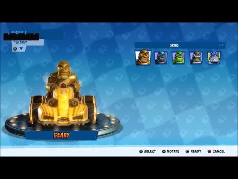 Crash Team Racing Nitro-Fueled (PS4) Geary All Skins Gameplay - YouTube