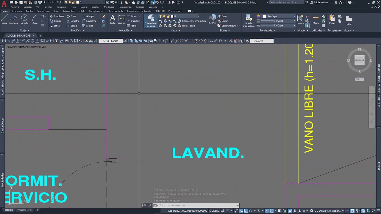 USO DE BLOQUES DINÁMICOS!!! AUTOCAD 2017-2021(PARTE 2) - YouTube