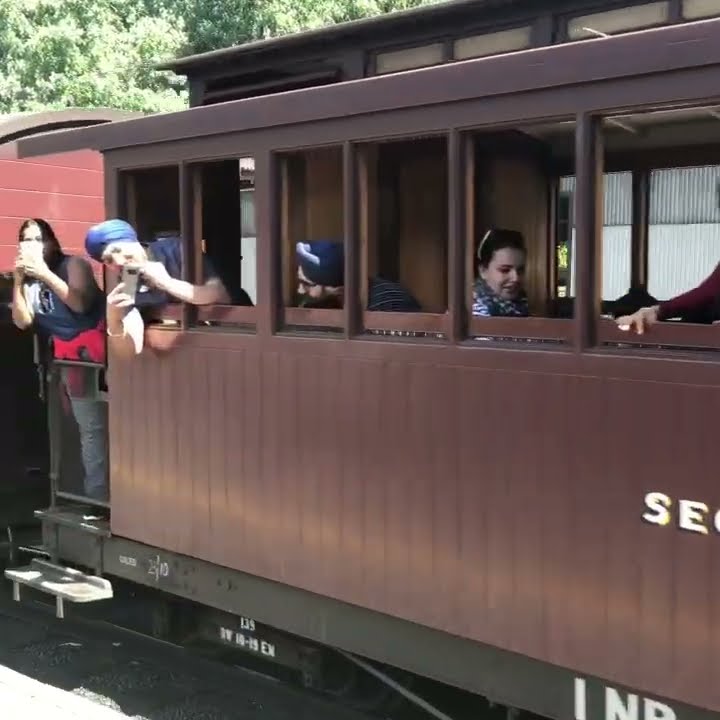 Puffing Billy 12A Leaving Belgrave on its way to Gembrook with 6 ...