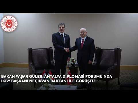 Bakan Yaşar Güler, Antalya Diplomasi Forumu’nda IKBY Başkanı Neçirvan Barzani ile Görüştü