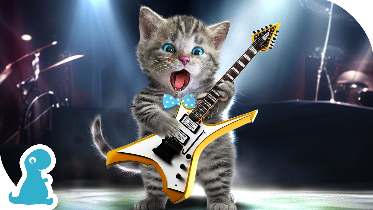 CARTOON LITTLE KITTEN ADVENTURE - KITTEN ROCK MUSIC! KIDS FUN DANCE ...