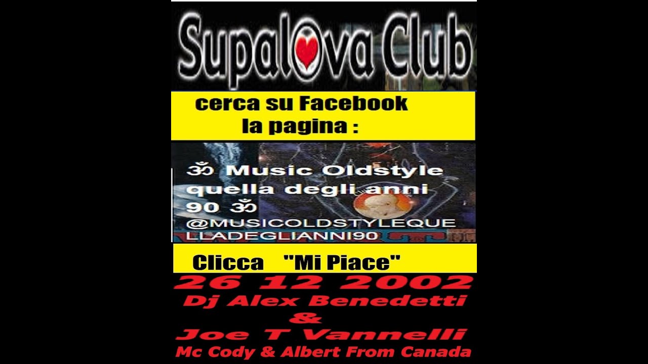 SUPALOVA HOUSE CLUB 26 12 2002 Dj Alex Benedetti & Joe T Vannelli - YouTube