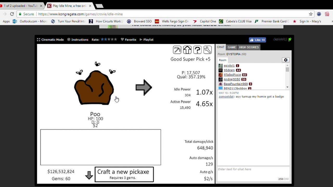 How OP Can AutoClicker Make You In Idle Mine? | Kongregate - YouTube