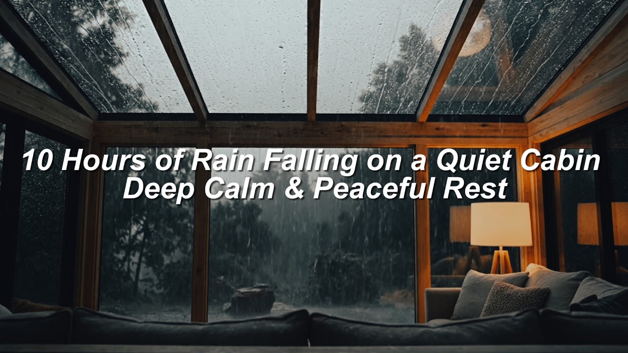 10 Hours of Rain Falling on a Quiet Cabin — Deep Calm & Peaceful Rest ...