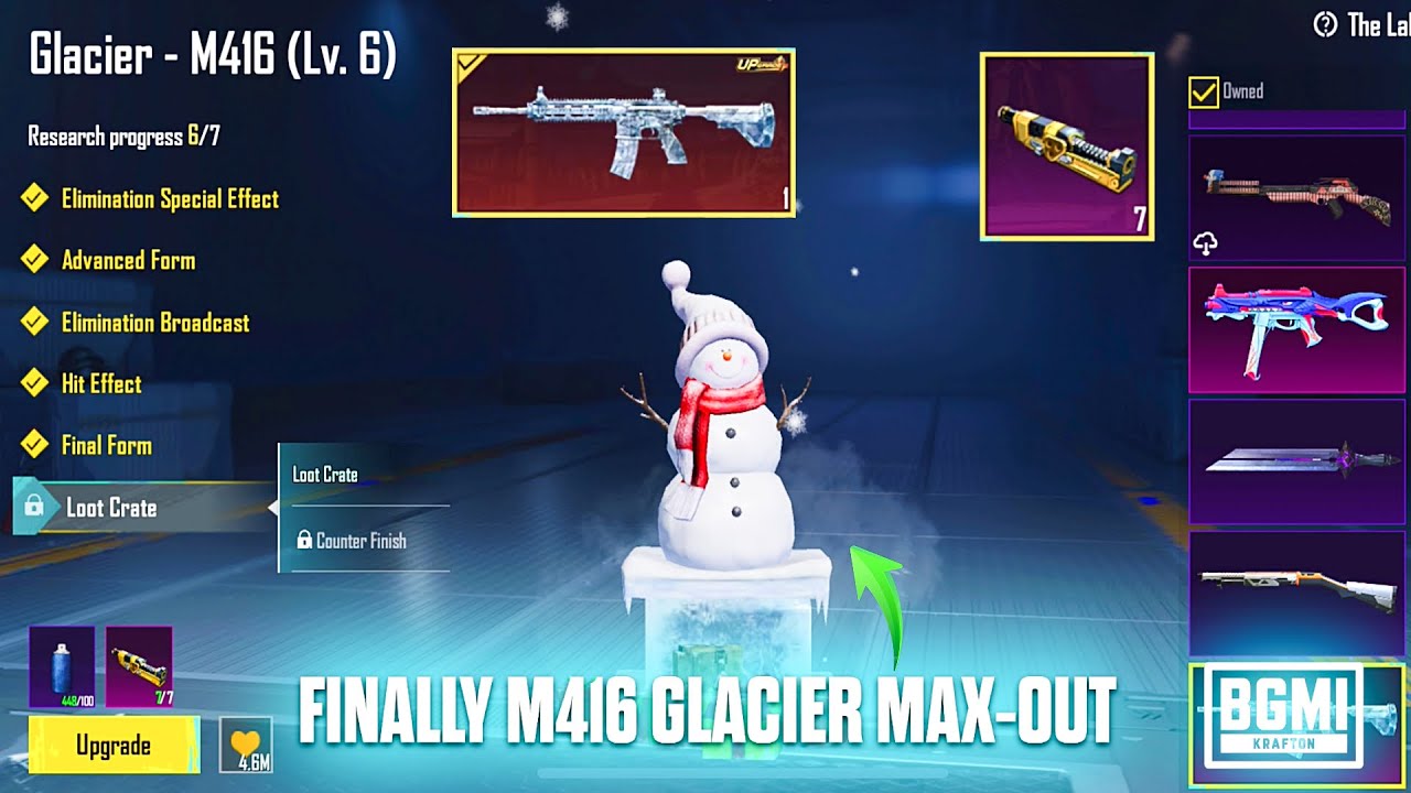 Finally ️ upgrade m416 glacier | m416 glacier Upgrade to lvl 7| Glacier ...