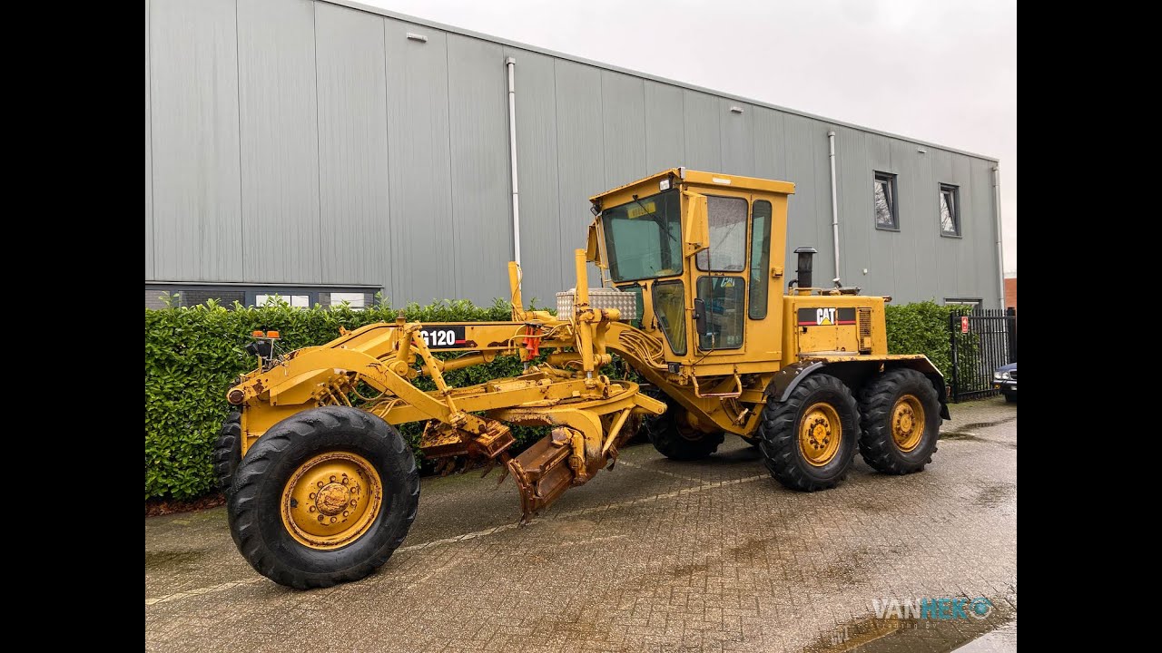 Caterpillar 120G 1989 grader demonstration - YouTube