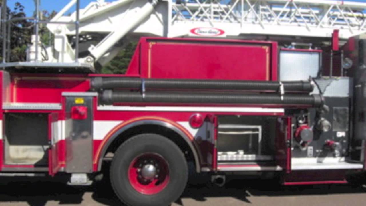 1995 PIERCE DASH 75’ LADDER 1250/500/foam (Q0809) - YouTube