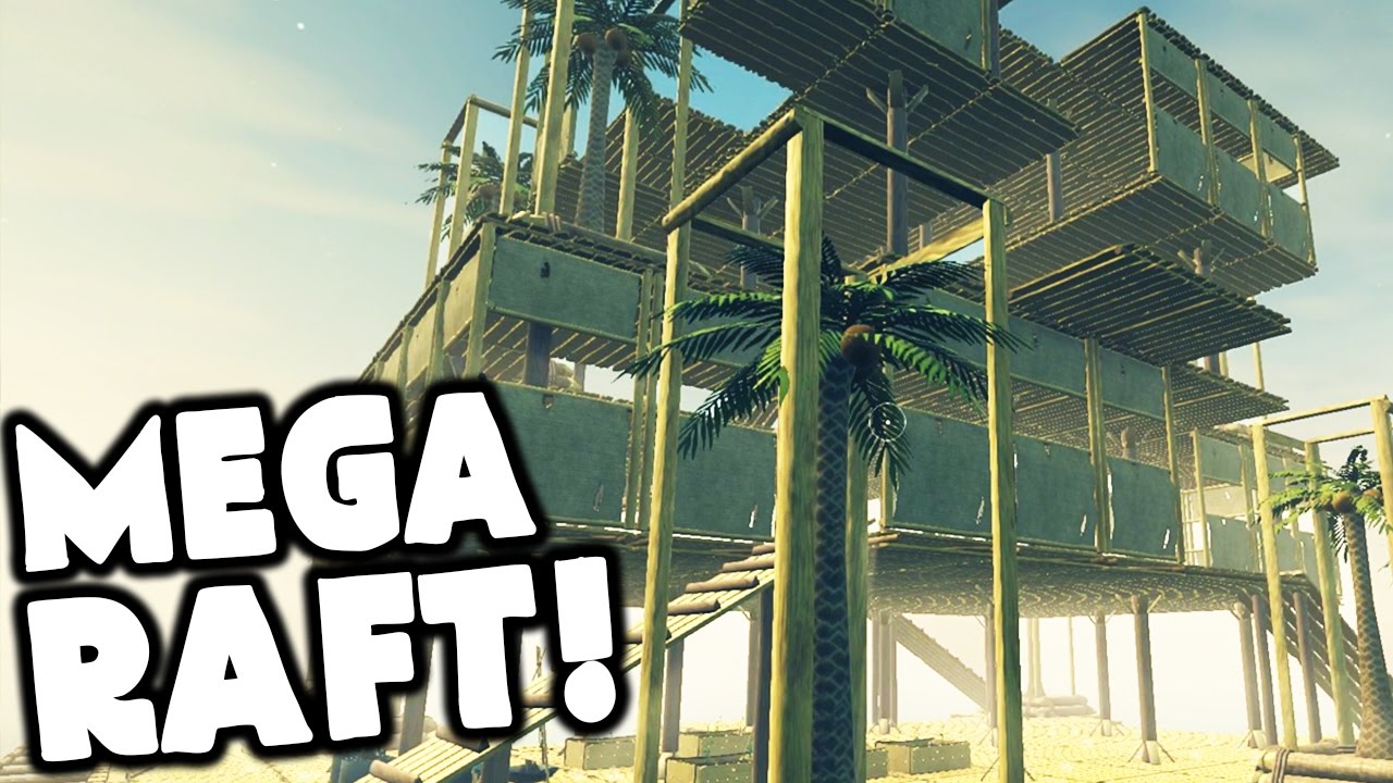 Raft - BUILDING MOST EPIC FORTRESS RAFT EVER, INSANE FAIL - Raft Demo ...