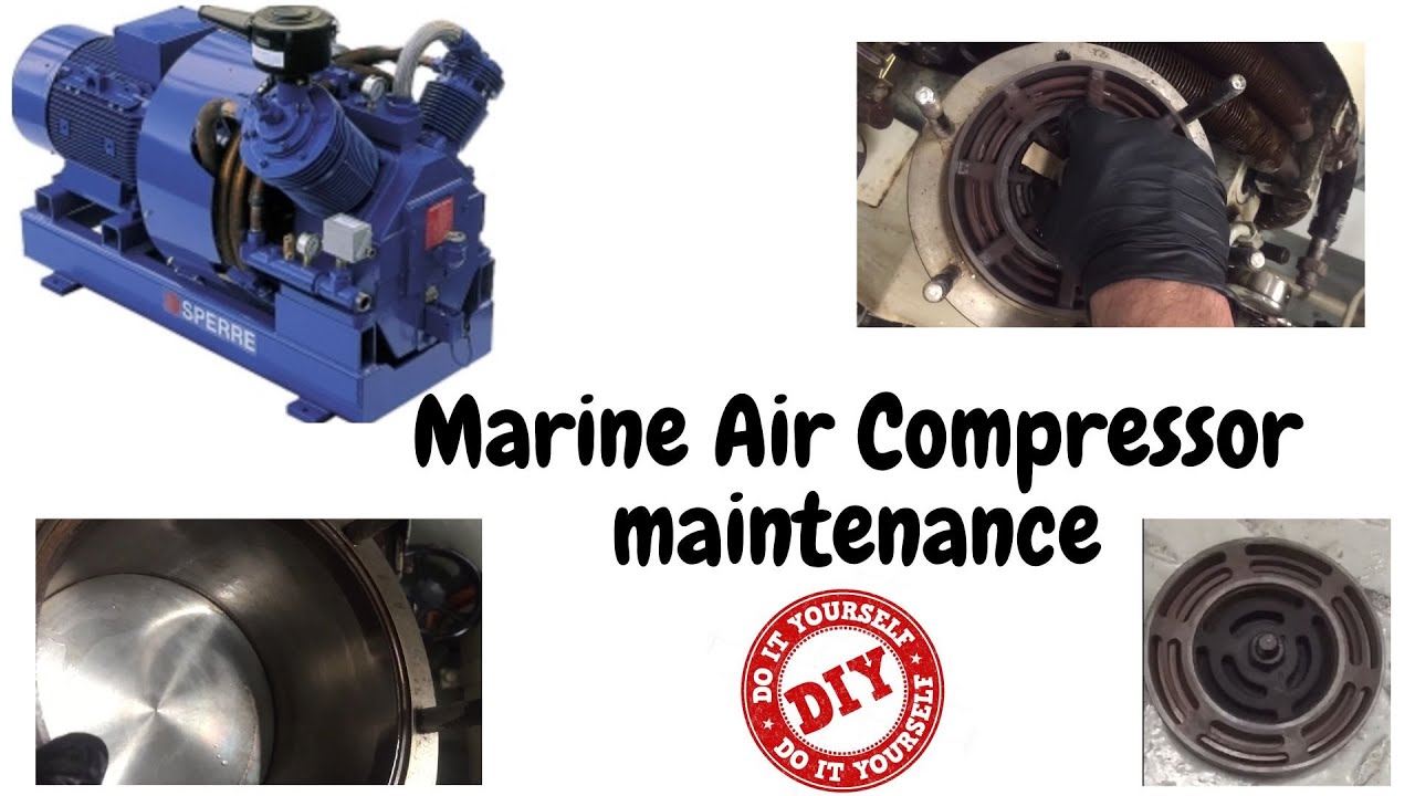 Marine (Ship) air compressor Sperre HL2/160 overhaul 2000 running hours ...