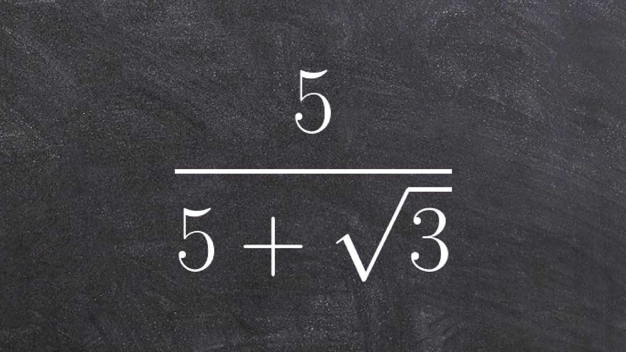 Learn how to rationalize the denominator with a binomial in denominator ...