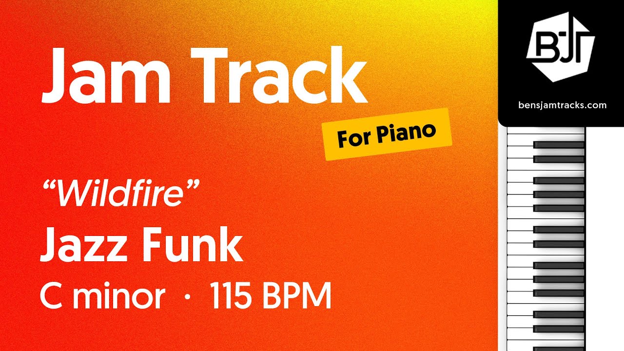 Jazz Funk Jam Track in C minor (for piano) "Wildfire" - BJT #120 - YouTube