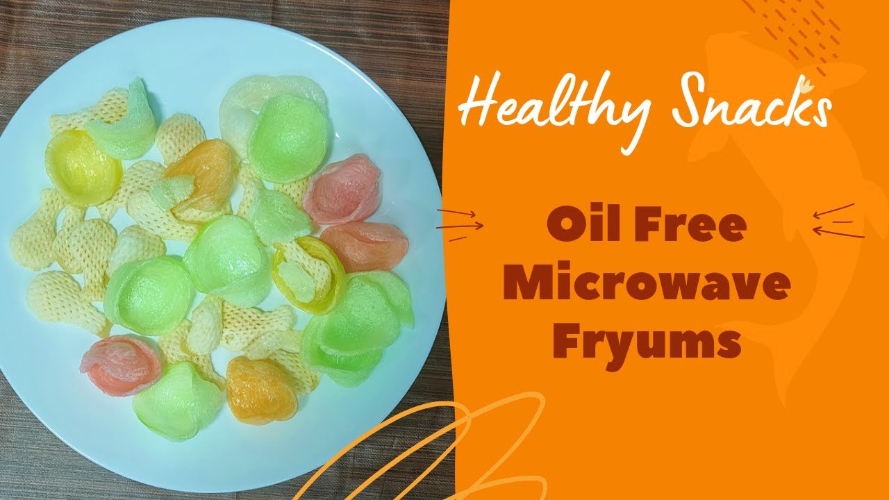 How to make Oil free & healthy Fryums / 1 min easy healthy snack recipe ...