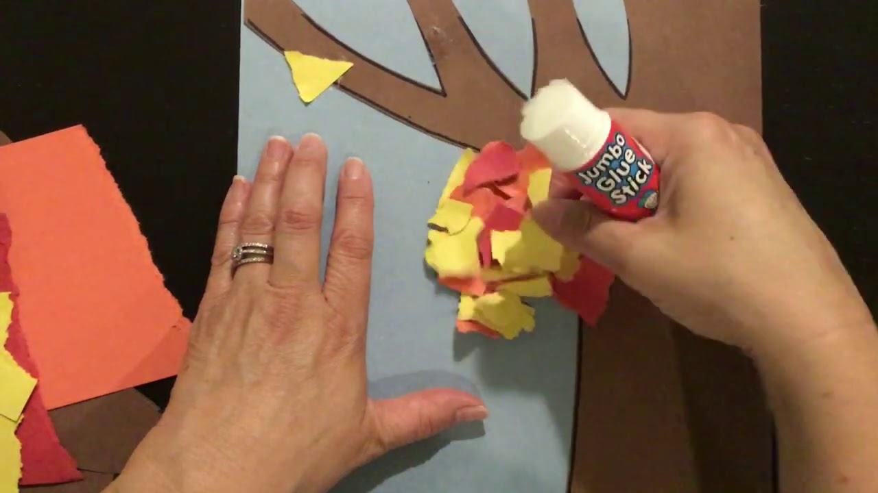 Fall Tree Tear Art - YouTube