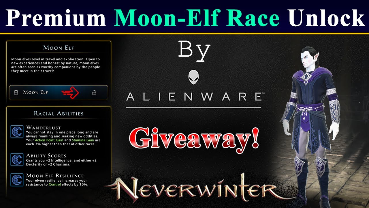 Giveaway! Free Premium Moon Elf Race + Race Reroll Token! - YouTube