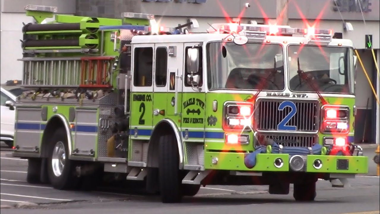 Hazle Township Fire & Rescue 141 Engine 2 Responding - YouTube