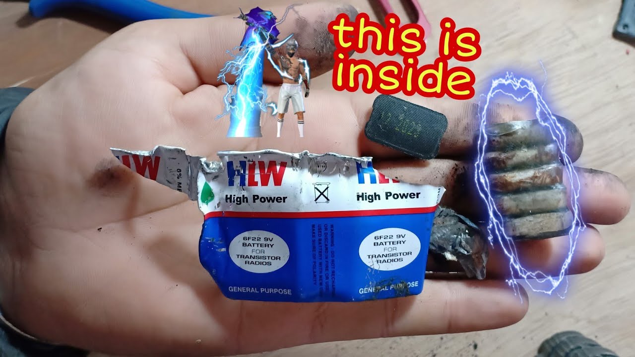9 VOLT DC BATTERY INSIDE } AMAZING EXPERIMENT - YouTube