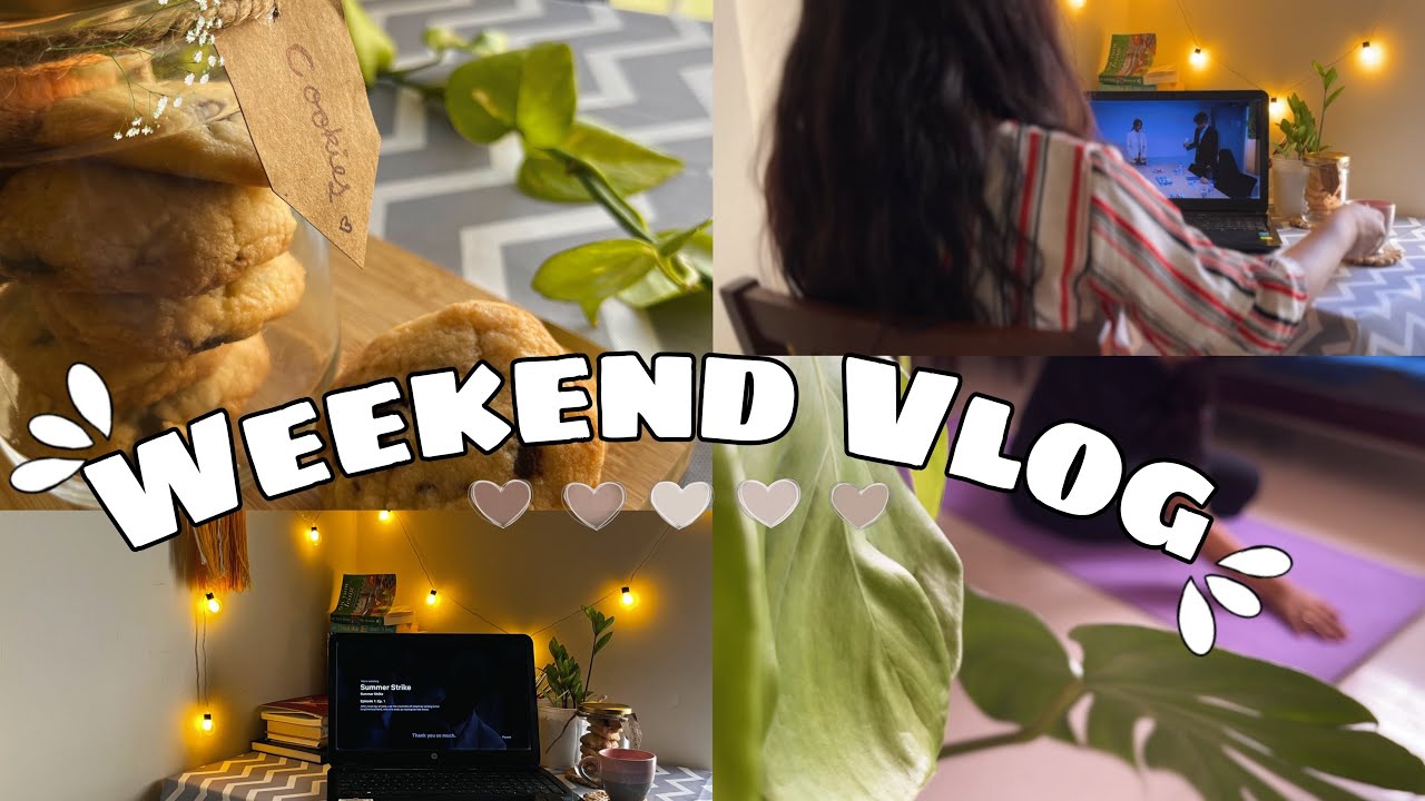 A relaxing weekend in my life || Baking cookies 🍪 || chill day at home ...