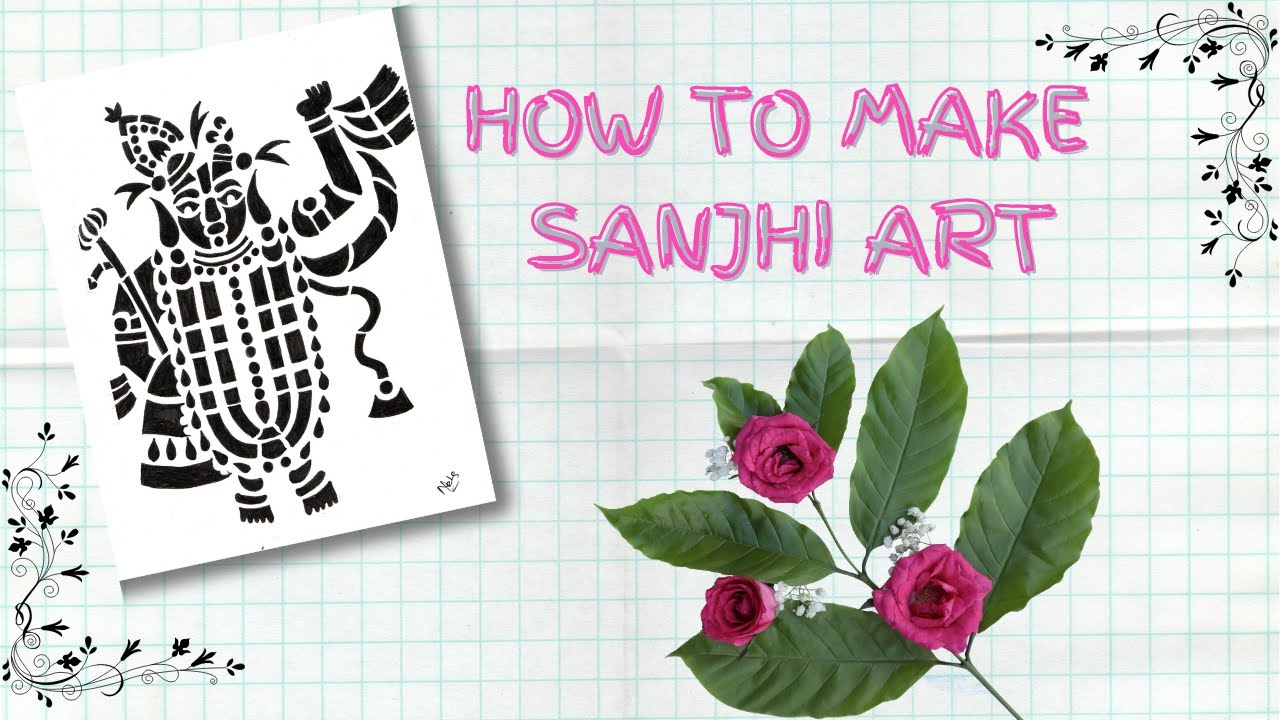 How to make sanjhi art\SANJHI PAINTING step by step\Sanjhi Painting\ Sanjhi painting of ...