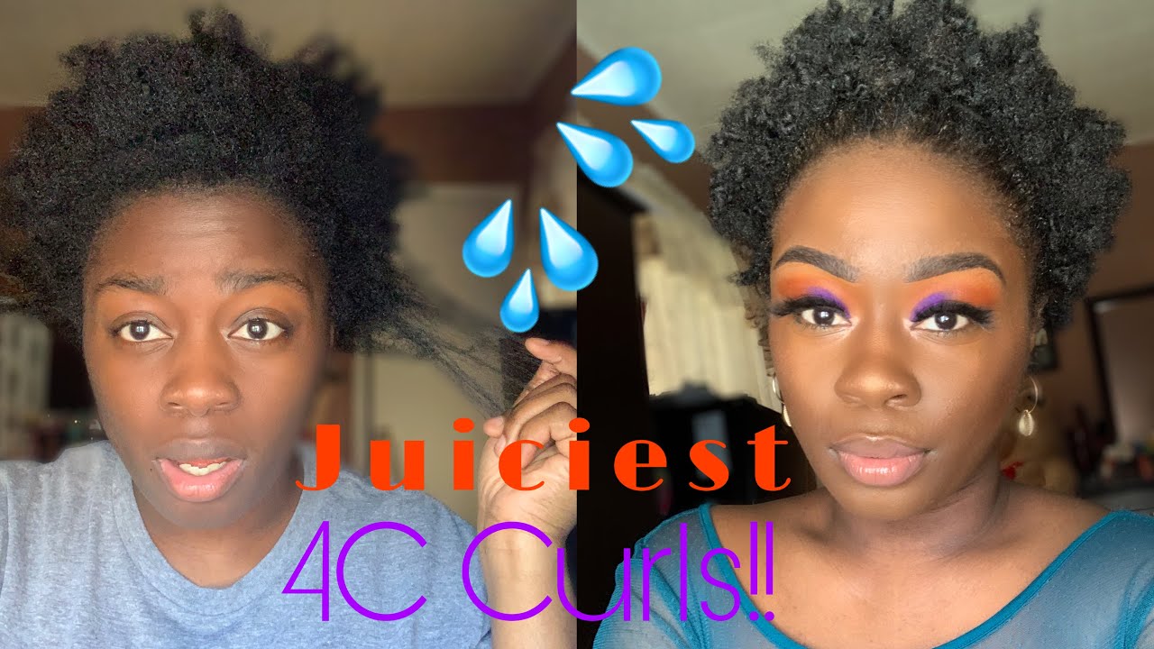 How I FLAWLESSLY defined my 4C curls!! 💦💦 - YouTube