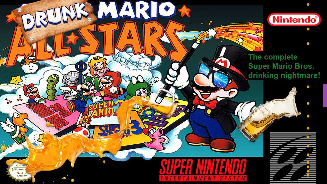 Drunk Mario All-Stars Level Challenge | Super Mario All-Stars - YouTube