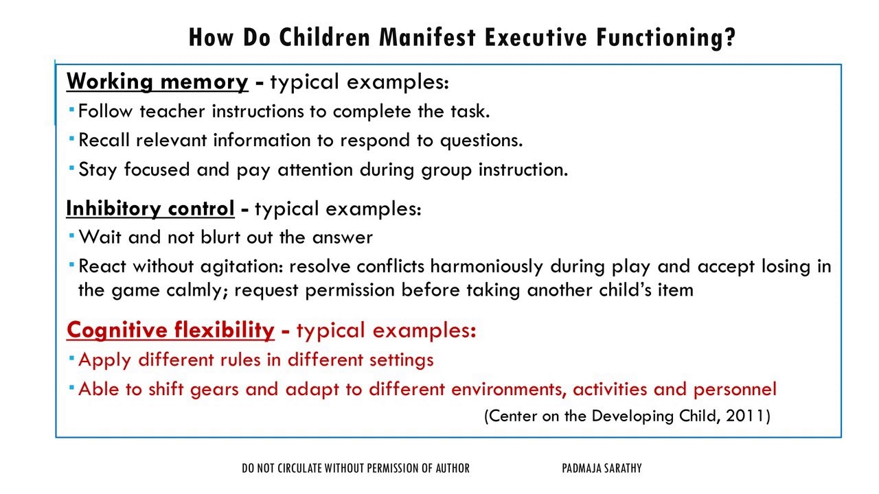Strengthening Executive Function in the Early Years - Part 3 - YouTube