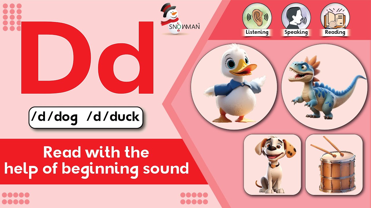 Learn the Letter Dd with Beginning Sounds | Phonics for Beginners | Sound Recognition | Nursery ...