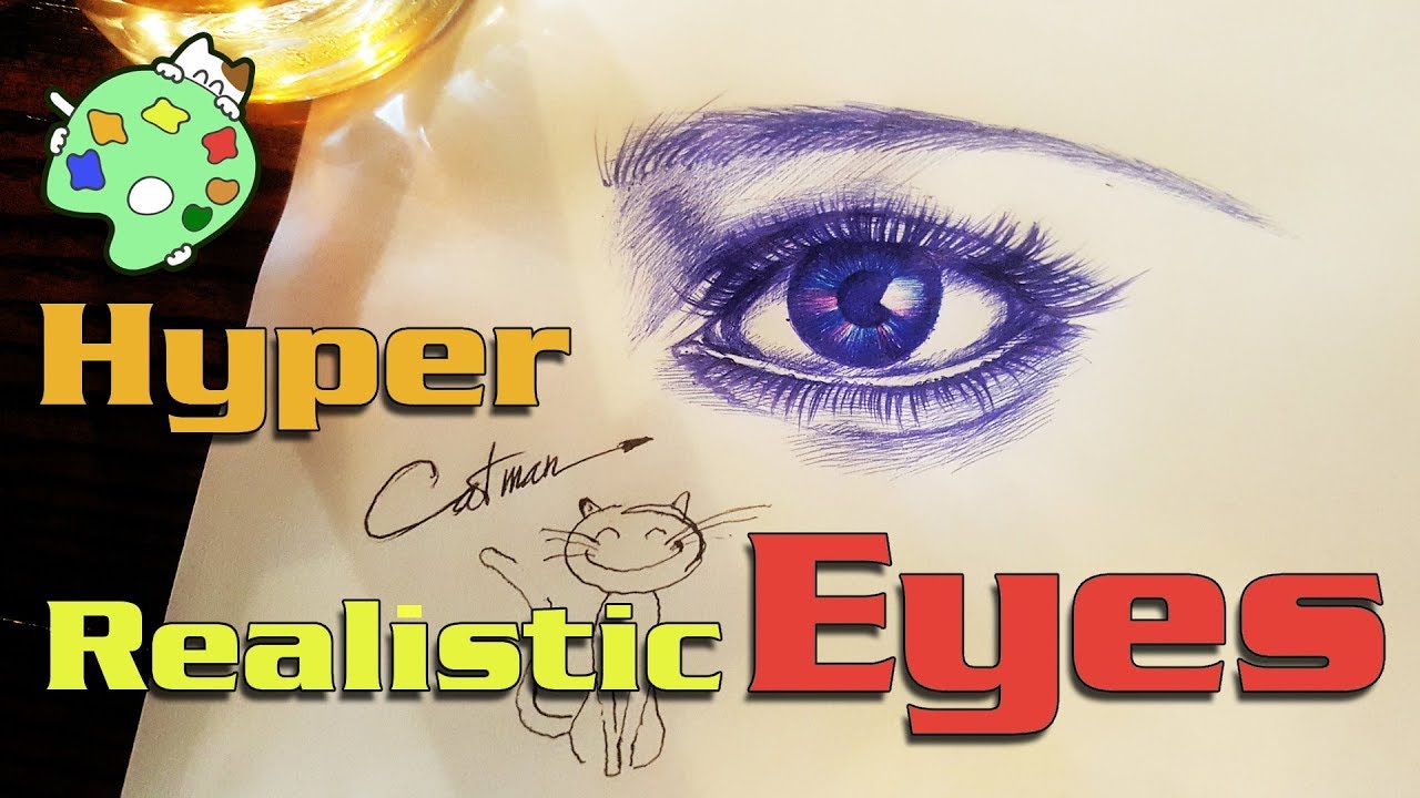 How to Draw Hyper Realistic Eyes Easy Step by Step - YouTube