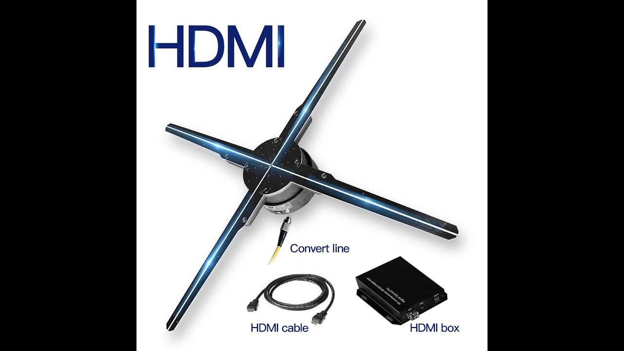 3d hologram led fan,hologram display with HDMI - YouTube