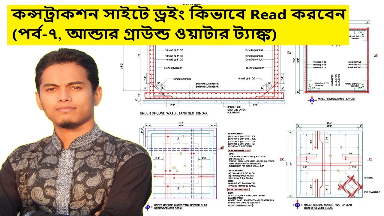 How to Read & Checked Structural Drawing (Under Ground Water Tank) at ...