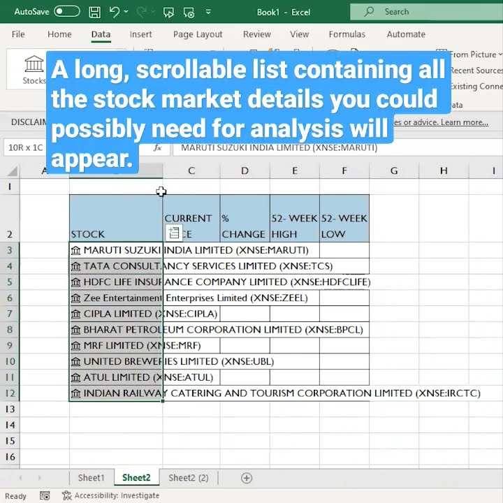 How To Do Stock Analysis In Excel excel shortfeed shorts YouTube How To Do Stock Analysis In Excel excel shortfeed shorts YouTube