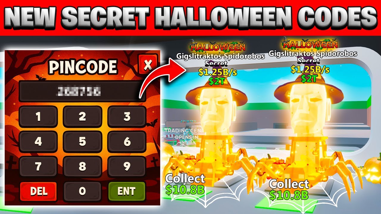 1.25B/s SECRET CODES Halloween Event in Fortnite Steal The Brainrot ...