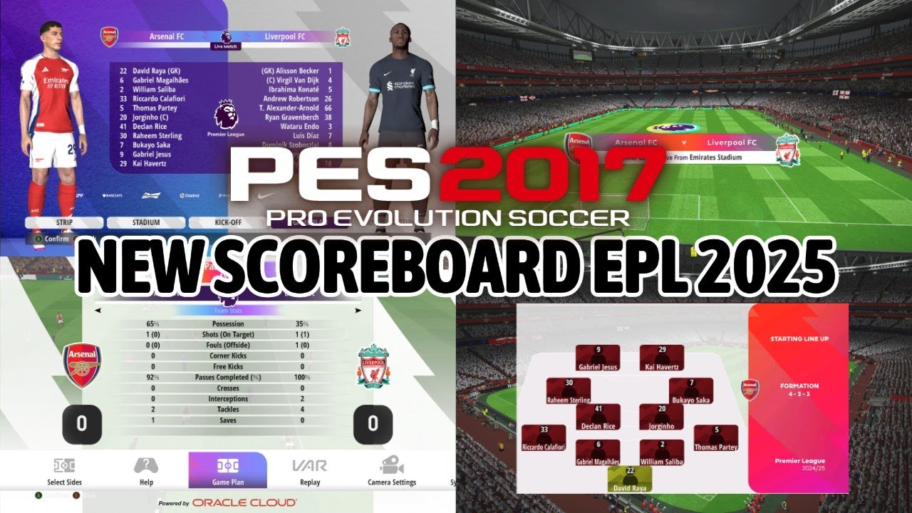 PES 2017 PATCH 2025 SCOREBOARD PATCH EPL 2025 CPK AND SIDER - YouTube