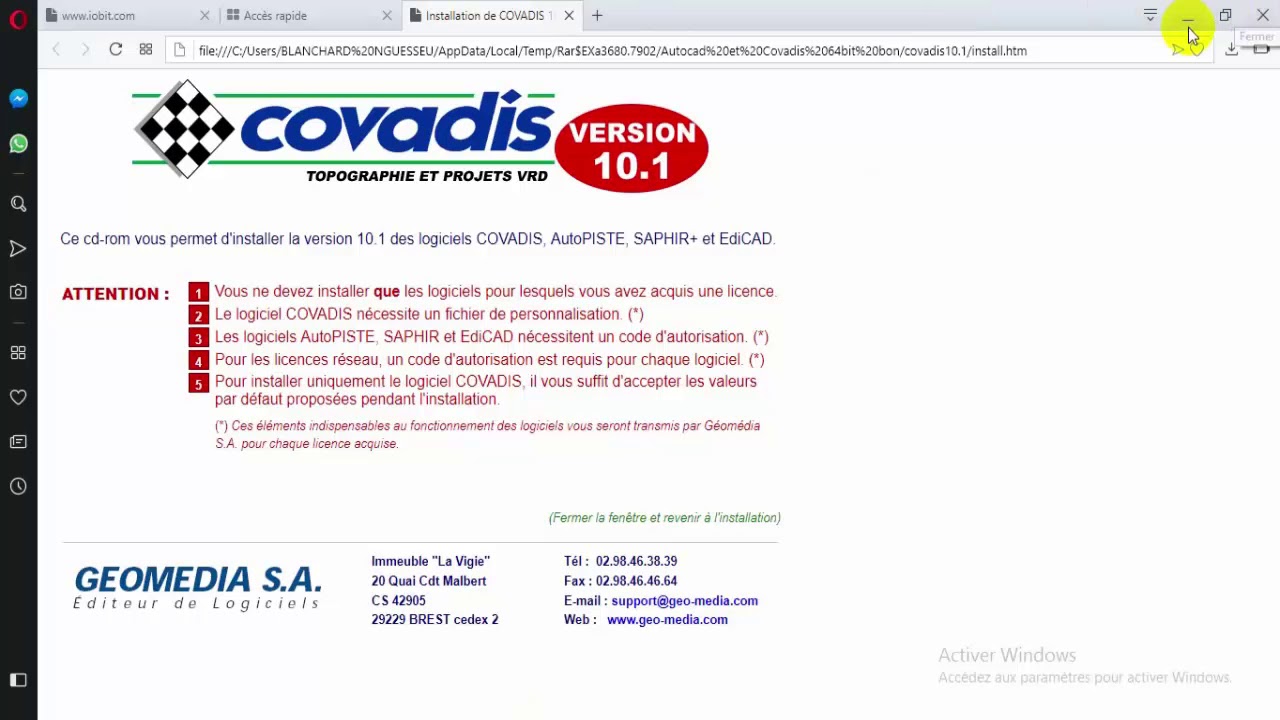 TUTORIEL INSTALLATION DE COVADIS 10.1 ÉTAPE 2 - YouTube