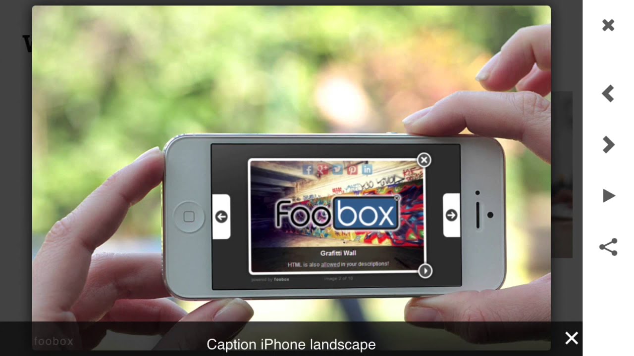 FooBox WordPress Lightbox Plugin on iPhone in Landscape Mode - YouTube