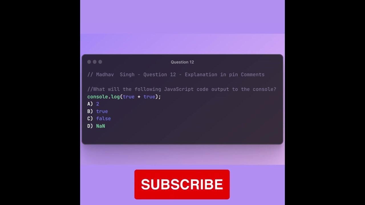 Guess The Output In Javascript Problem 12 Javascript Questions Javascript Reactjsdeveloper 